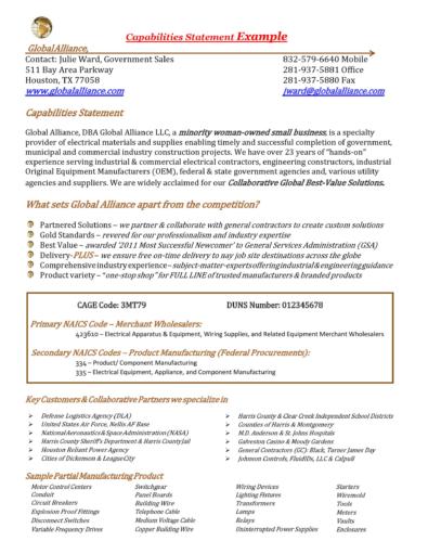 42 Effective Capability Statement Templates (+ Examples)