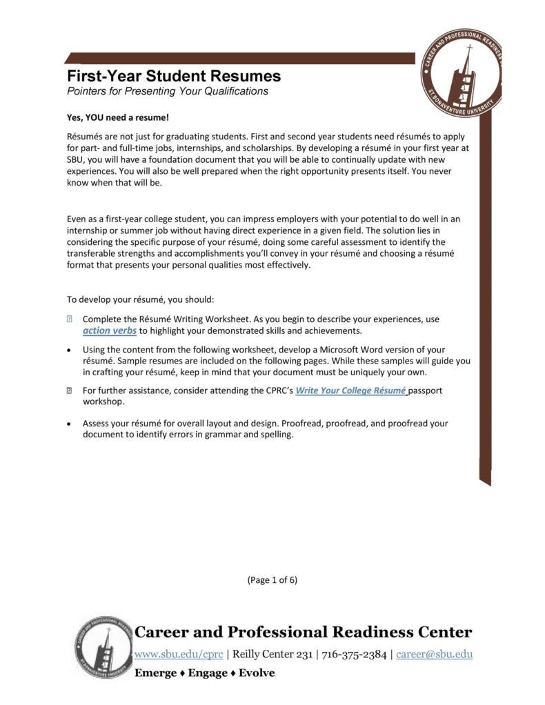 50 College Student Resume Templates (& Format) ᐅ TemplateLab