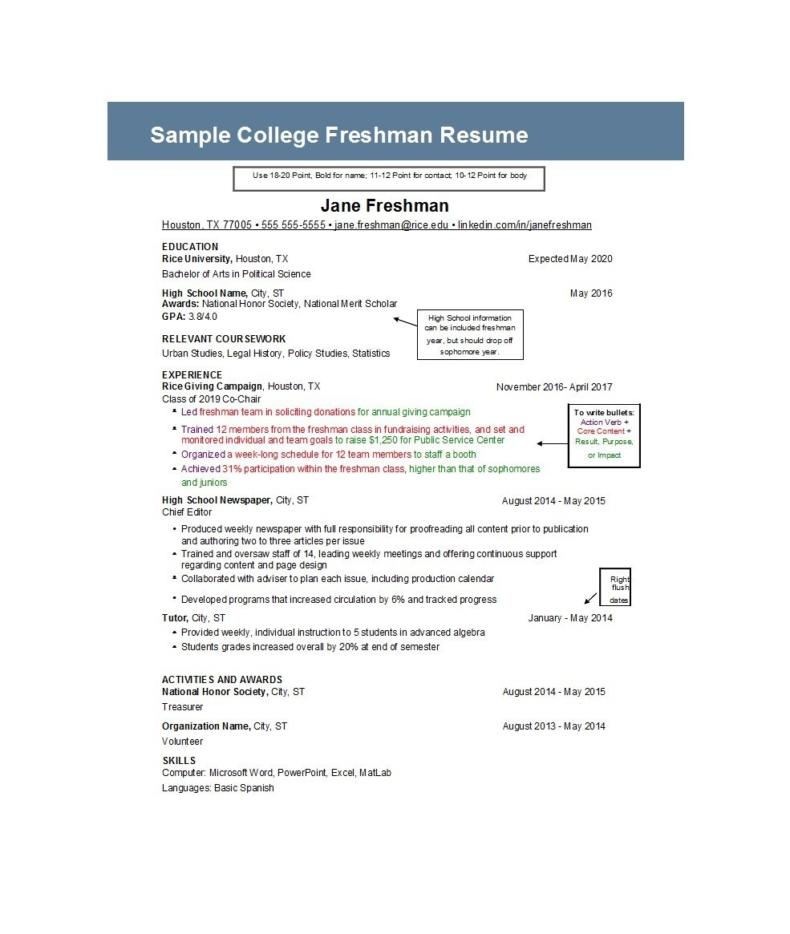 50 College Student Resume Templates (& Format) ᐅ TemplateLab