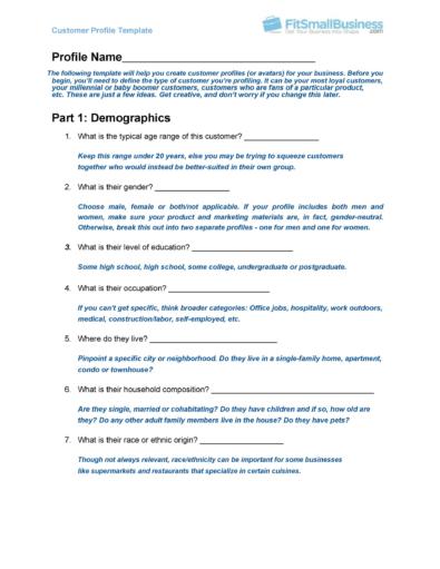 50 Ideal Customer Profile Templates (Word & Excel) ᐅ TemplateLab