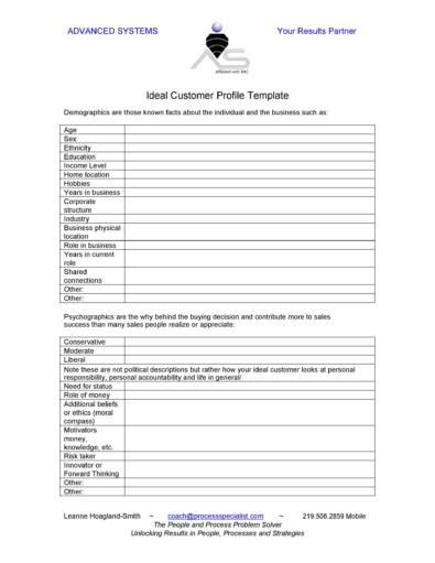 50 Ideal Customer Profile Templates (Word & Excel) ᐅ TemplateLab