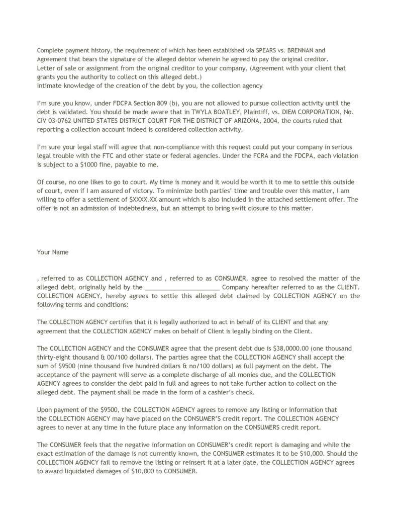 50 Free Debt Validation Letter Templates [& Samples] ᐅ TemplateLab