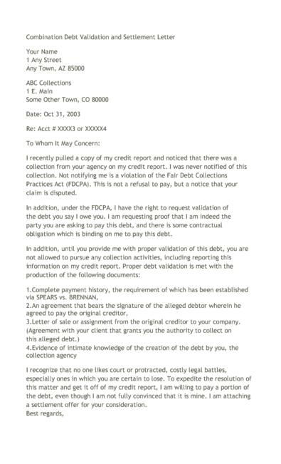 50 Free Debt Validation Letter Templates [& Samples] ᐅ TemplateLab