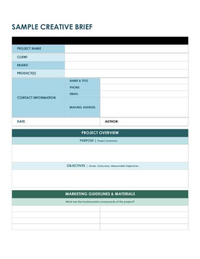 50 Useful Design Brief Templates (Free Creative Brief) ᐅ TemplateLab