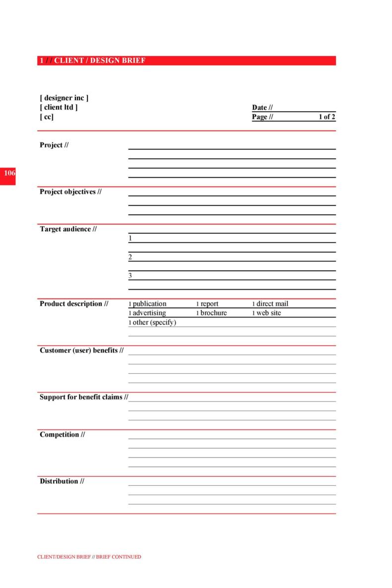 50 Useful Design Brief Templates (Free Creative Brief) ᐅ TemplateLab