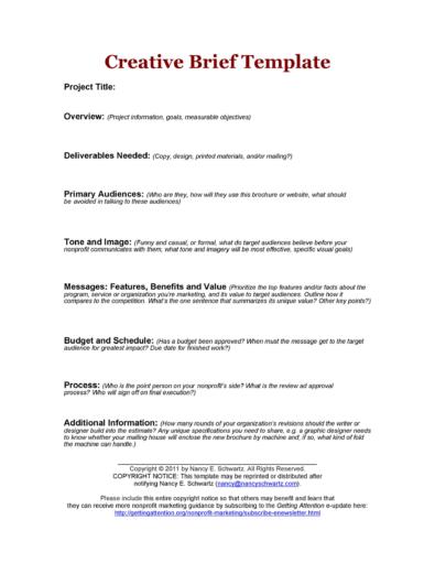50 Useful Design Brief Templates (Free Creative Brief) ᐅ TemplateLab