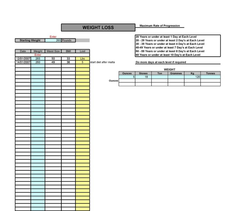 46 Printable Exercise Charts (100% Free) ᐅ TemplateLab