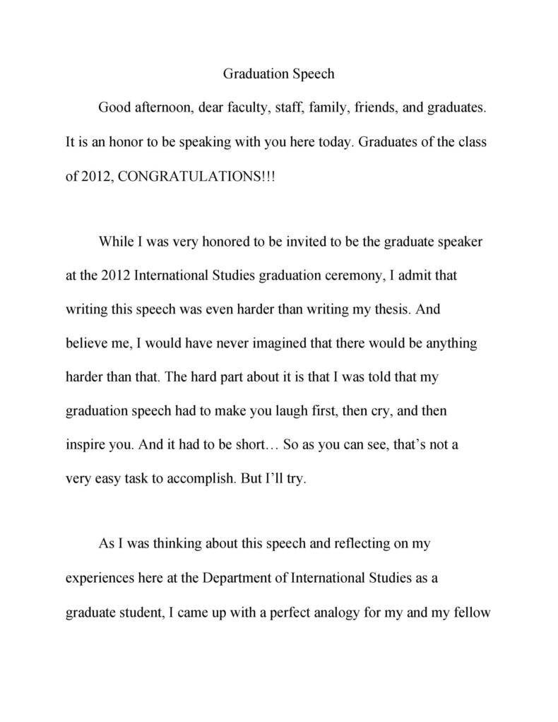 50 Top Graduation Speech Ideas (& Examples) ᐅ TemplateLab