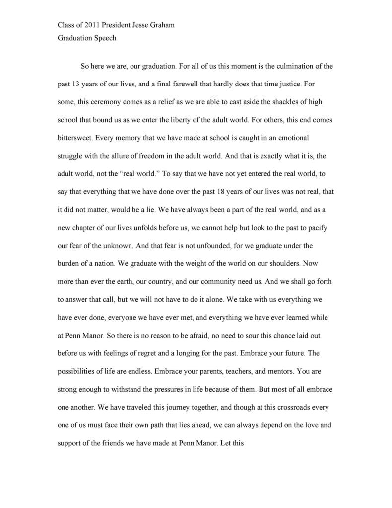 50 Top Graduation Speech Ideas (& Examples) ᐅ TemplateLab
