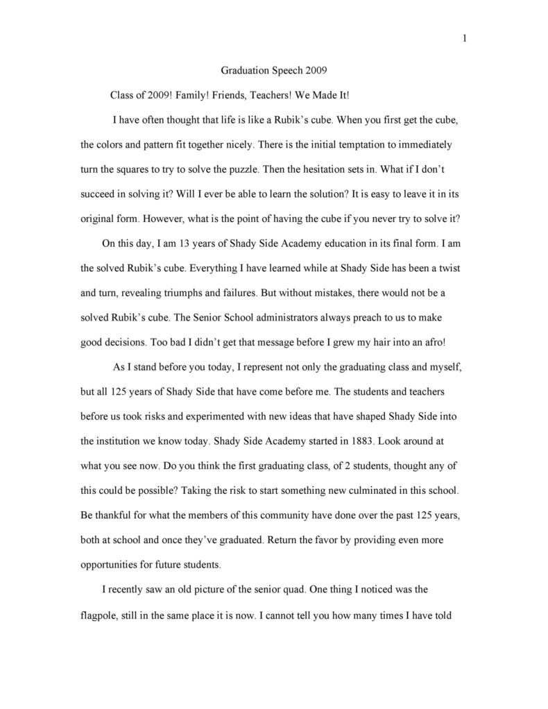 50 Top Graduation Speech Ideas (& Examples) ᐅ TemplateLab