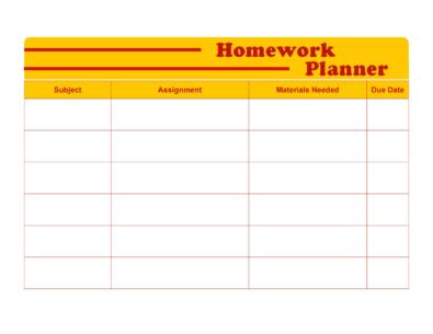 37 Printable Homework Planners (Only the BEST) ᐅ TemplateLab