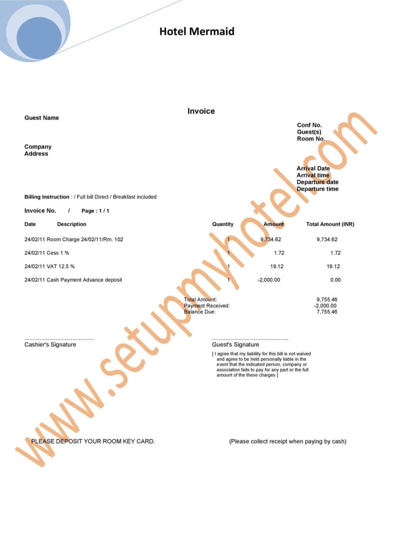 33 [Real & Fake] Hotel Receipt Templates ᐅ TemplateLab