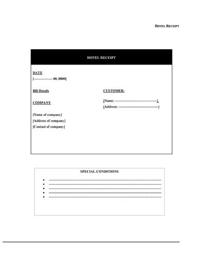 33 [Real & Fake] Hotel Receipt Templates ᐅ TemplateLab