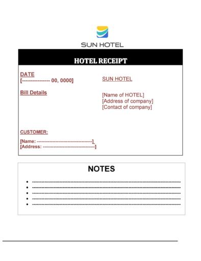 33 [Real & Fake] Hotel Receipt Templates ᐅ TemplateLab