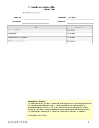 43 Step-by-Step Implementation Plan Templates ᐅ TemplateLab