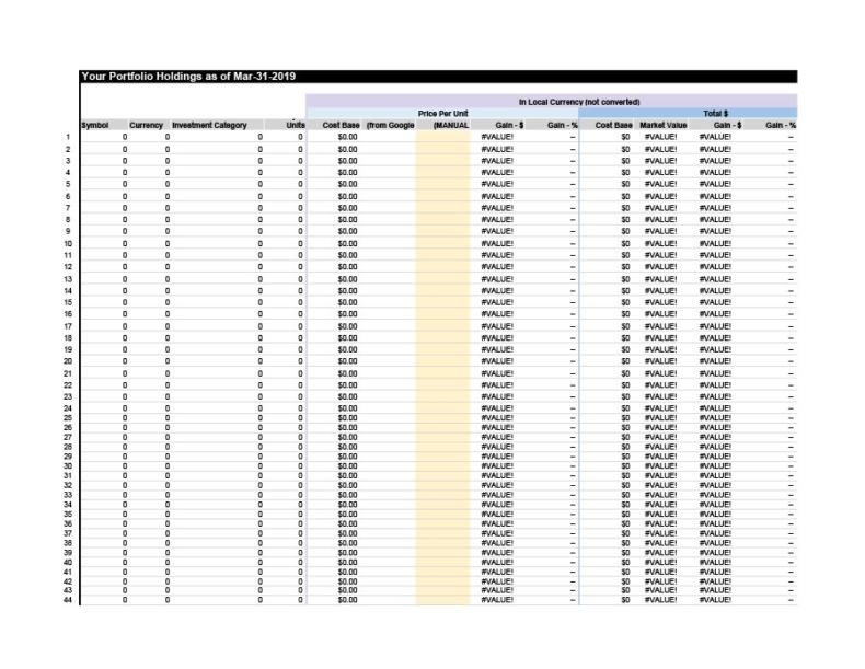 33 Free Investment Tracking Spreadsheets 💰 (Excel) ᐅ TemplateLab