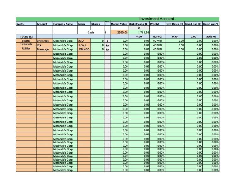 33 Free Investment Tracking Spreadsheets 💰 (Excel) ᐅ TemplateLab