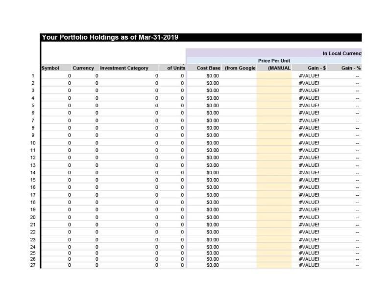 33 Free Investment Tracking Spreadsheets 💰 (Excel) ᐅ TemplateLab