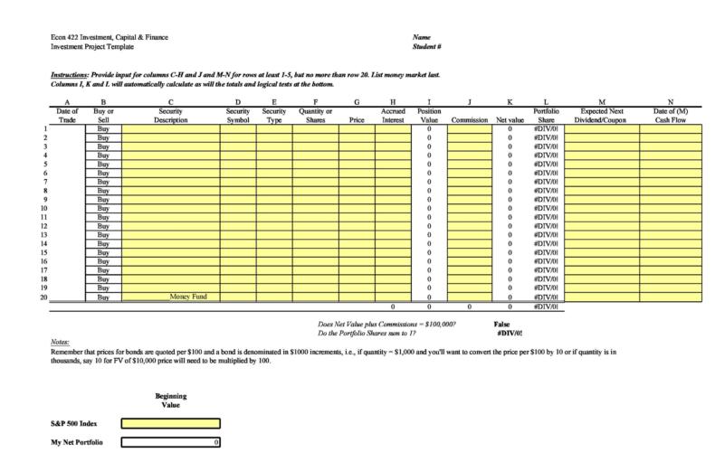 33 Free Investment Tracking Spreadsheets 💰 (Excel) ᐅ TemplateLab