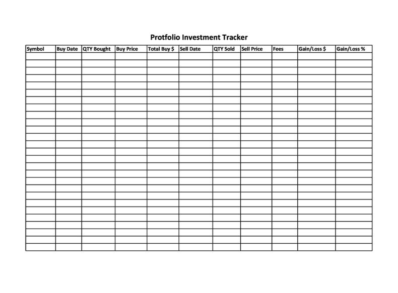 33 Free Investment Tracking Spreadsheets 💰 (Excel) ᐅ TemplateLab