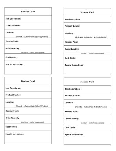 25 Printable Kanban Card Templates (& How to use them) ᐅ TemplateLab