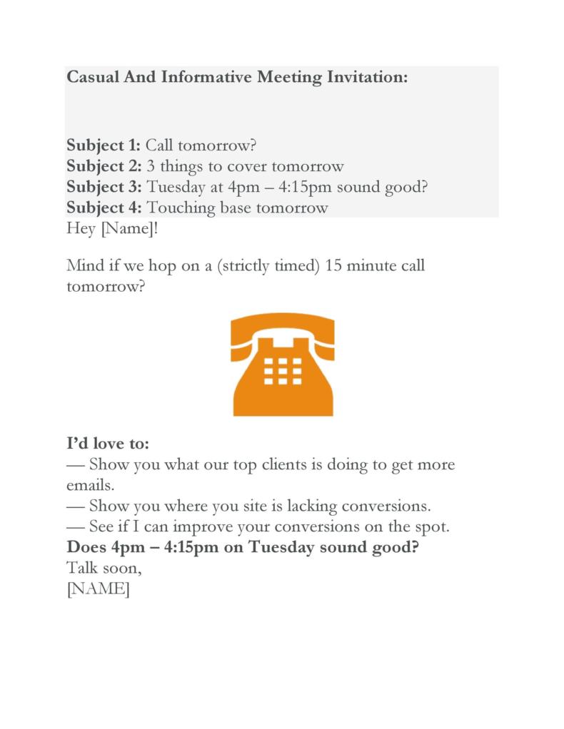 50 Great Meeting Request Email Samples 📧 ᐅ TemplateLab
