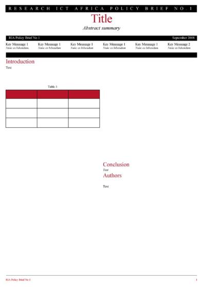 50 Free Policy Brief Templates (MS Word) ᐅ TemplateLab