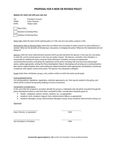 30 Professional Policy Proposal Templates [& Examples] ᐅ TemplateLab