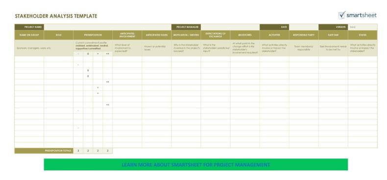 50 Free Stakeholder Analysis Templates (Excel & Word) ᐅ TemplateLab