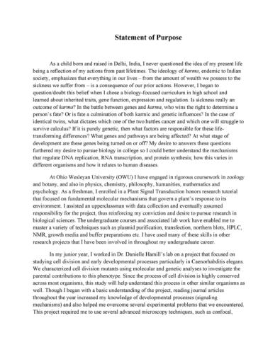 50 Statement Of Purpose Examples (Graduate School, MBA, PhD) ᐅ