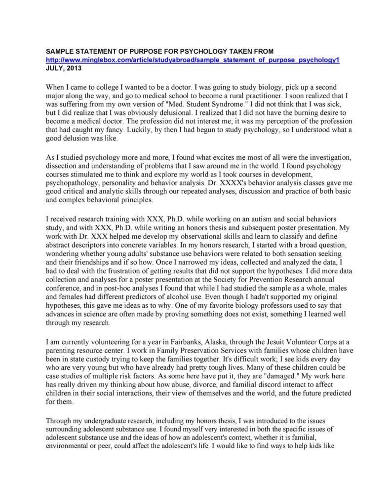 50 Statement Of Purpose Examples (Graduate School, MBA, PhD) ᐅ