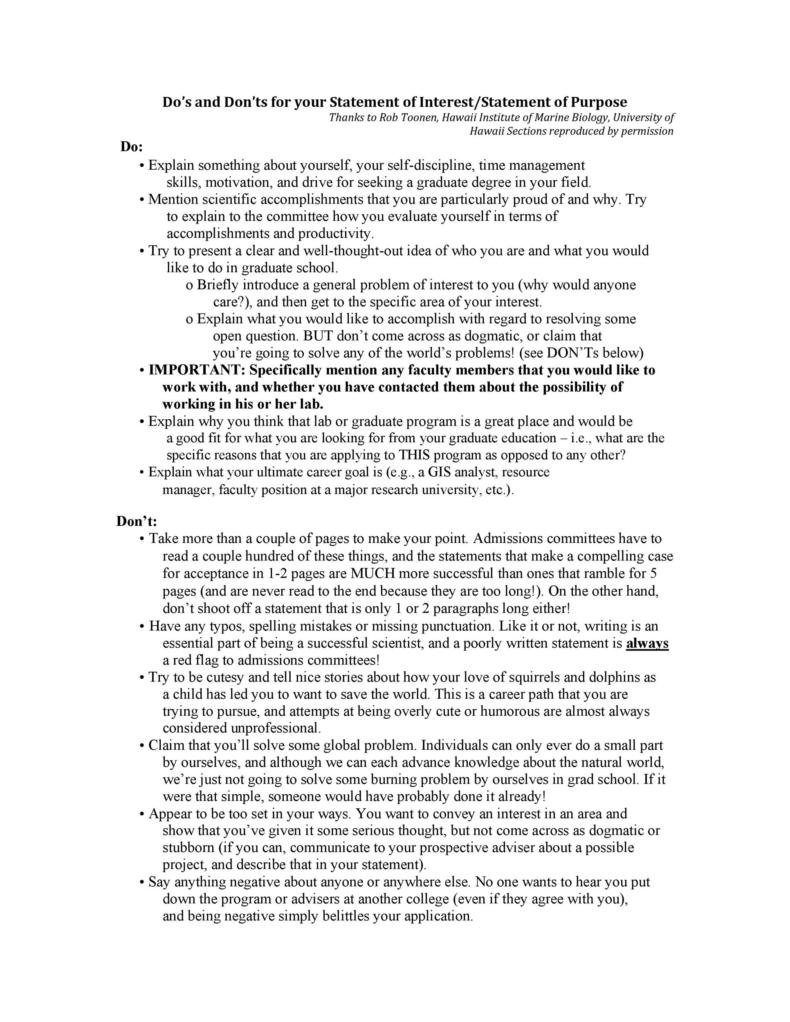 50 Statement Of Purpose Examples (Graduate School, MBA, PhD) ᐅ