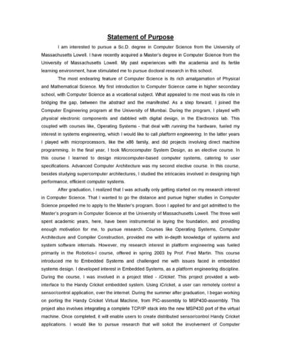 50 Statement Of Purpose Examples (Graduate School, MBA, PhD) ᐅ