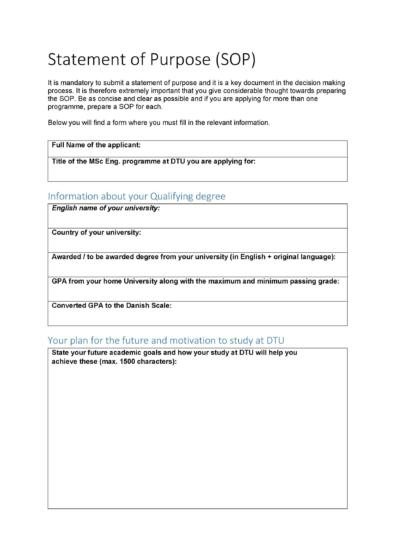 50 Statement Of Purpose Examples (Graduate School, MBA, PhD) ᐅ