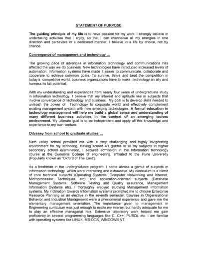 50 Statement Of Purpose Examples (Graduate School, MBA, PhD) ᐅ