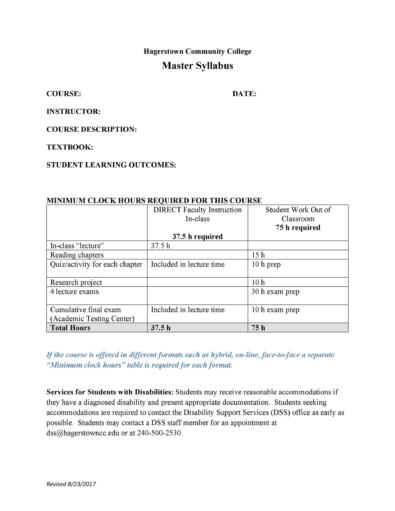 47 Editable Syllabus Templates (course Syllabus) ᐅ Templatelab
