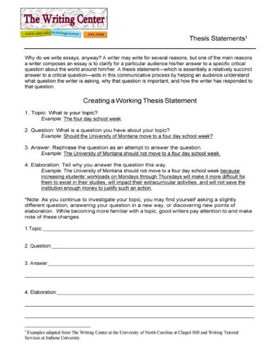 45 Perfect Thesis Statement Templates (+ Examples) ᐅ TemplateLab