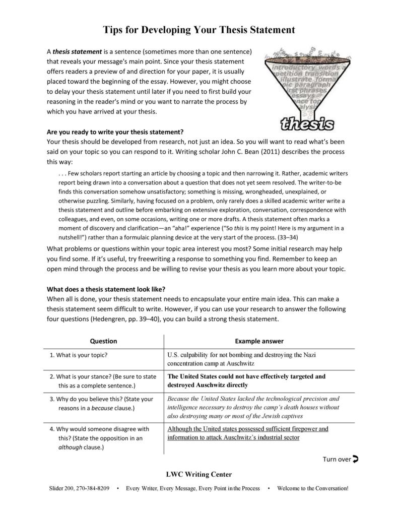 45 Perfect Thesis Statement Templates (+ Examples) ᐅ TemplateLab