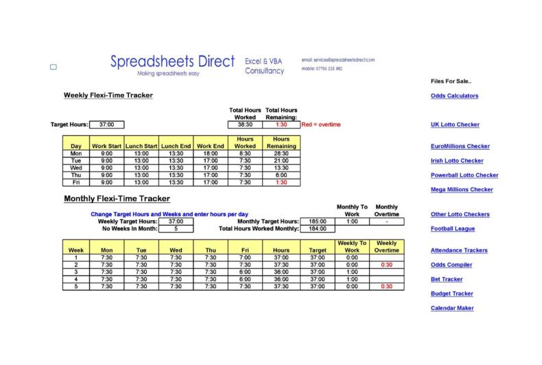 47 Free Time Tracking Spreadsheets [Excel] ᐅ TemplateLab