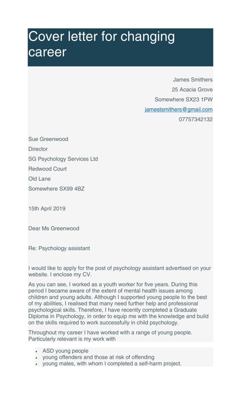 39 Professional Career Change Cover Letters ᐅ TemplateLab