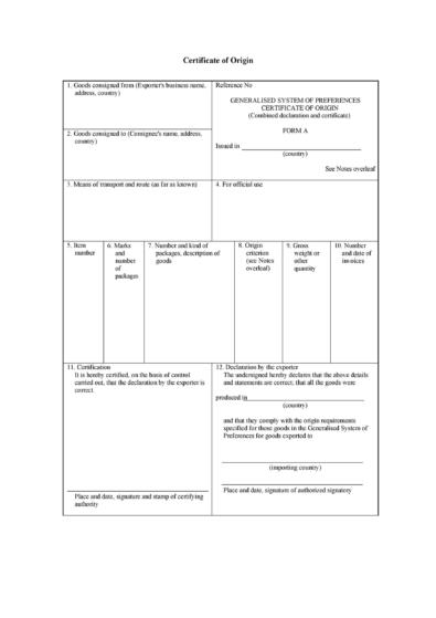 30 plantillas imprimibles de certificado de origen (100 % gratis) - Mundo Plantillas