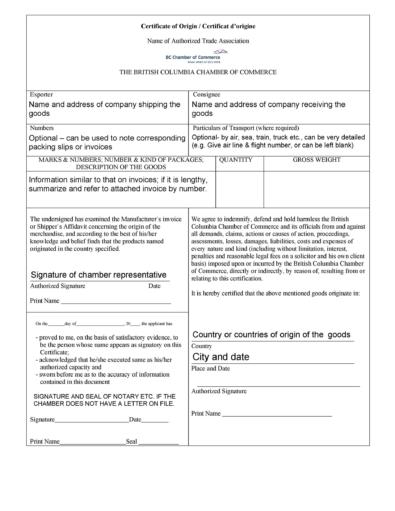 30 Printable Certificate Of Origin Templates (100% Free) ᐅ TemplateLab