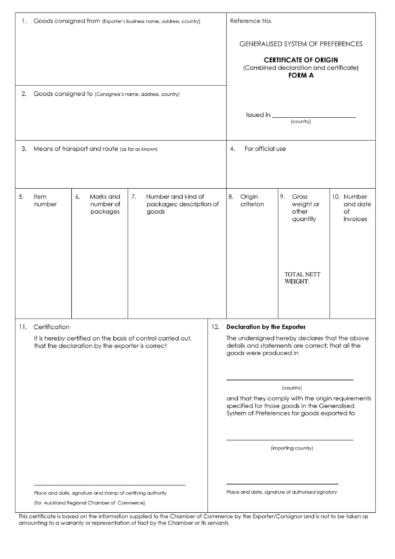 30 Printable Certificate Of Origin Templates (100% Free) ᐅ TemplateLab