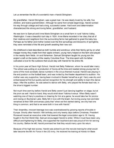 50 Best Eulogy Templates (For Relatives or Friends) ᐅ TemplateLab