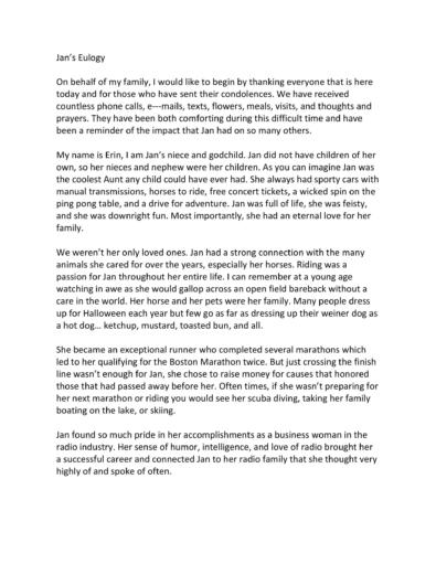 50 Best Eulogy Templates (For Relatives or Friends) ᐅ TemplateLab