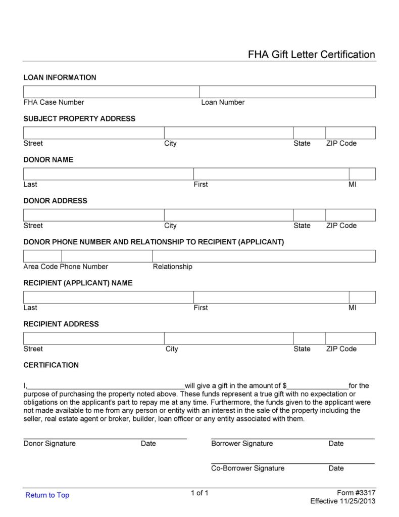 35 Best Gift Letter Templates (Word & PDF) ᐅ TemplateLab