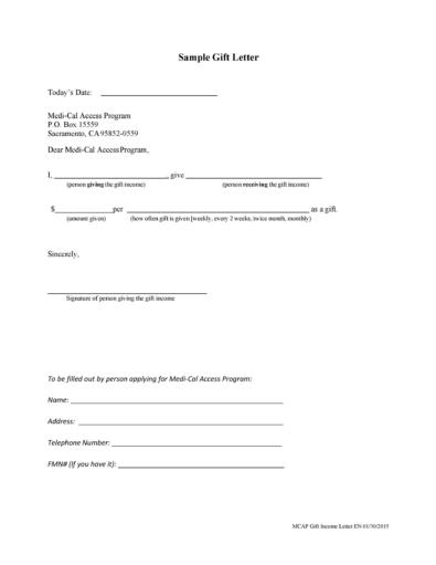 35 Best Gift Letter Templates (Word & PDF) ᐅ TemplateLab