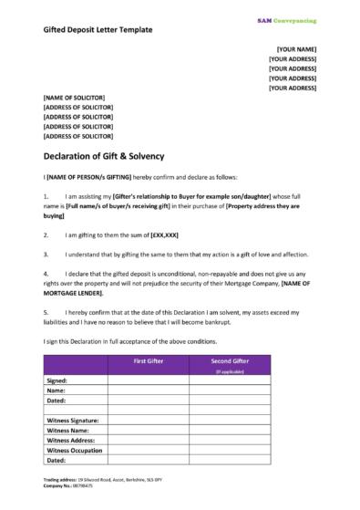 35 Best Gift Letter Templates (Word & PDF) ᐅ TemplateLab