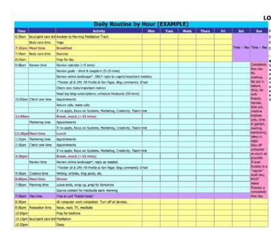43 Effective Hourly Schedule Templates (Excel, Word, PDF) ᐅ TemplateLab