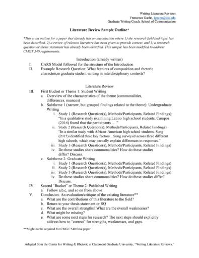 50 Smart Literature Review Templates (APA) ᐅ TemplateLab